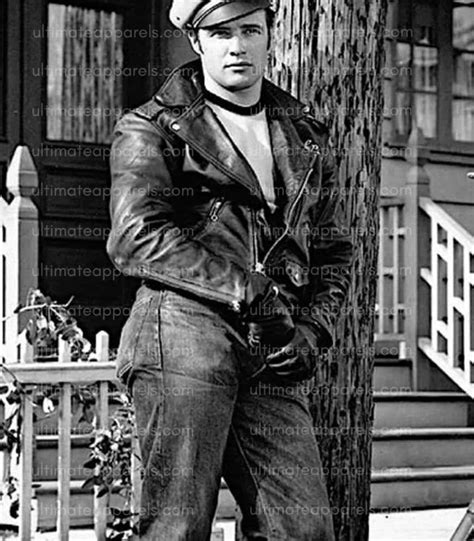 Marlon Brando Leather Jacket The Wild One Johnny Jacket