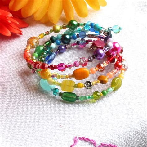 424 Best Jewellery Memory Wire Bracelets Images On Pinterest Beaded Bracelets Czech Glass