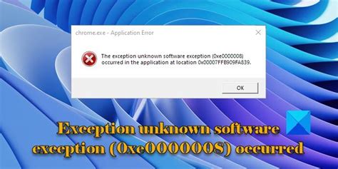 Exception Unknown Software Exception 0xe0000008 Occurred