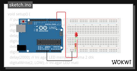 Rangkaian Dan Program Led 2 Wokwi Esp32 Stm32 Arduino Simulator