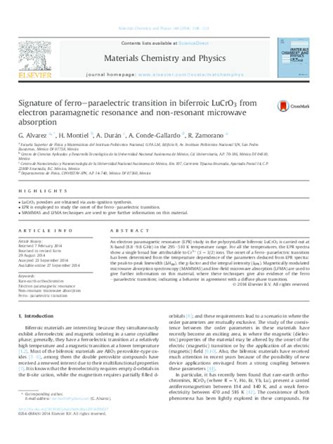 Pdf Signature Of Ferro Paraelectric Transition In Biferroic Lucro3