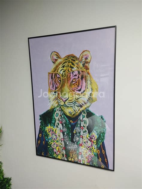 호랑이그림액자 돈들어오는그림액자 호랑이팝아트그림 인테리어소품 중고나라