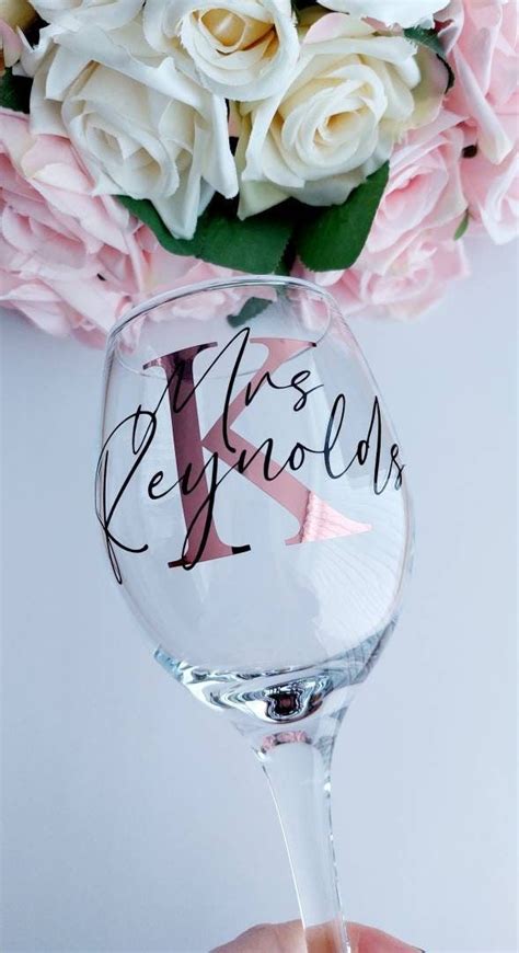 Bride Wine Glassbride To Be Wine Glasspersonalised Bride Wine Glass