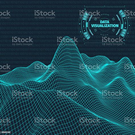 Data Visualization Background Futuristic Design Hud Element Binary Code Coding And Programming