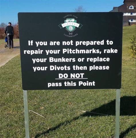 Repair Pitchmarks Rake Bunkers And Replace Divots