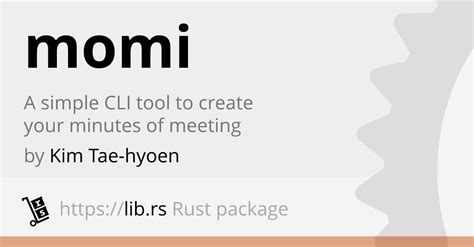 Momi — Command Line Utility In Rust Librs