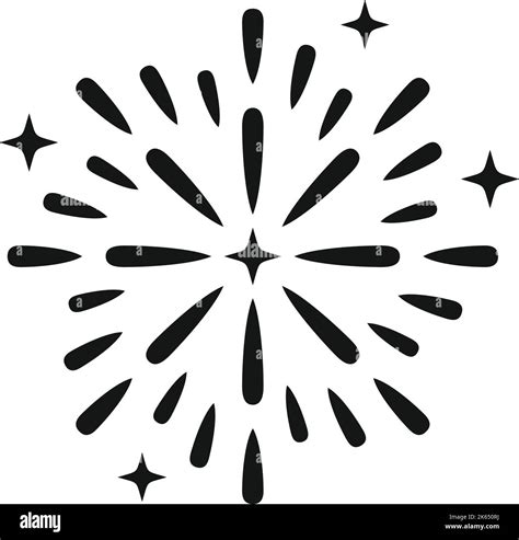 Circle Firework Icon Simple Vector Carnival Party Light Explosion