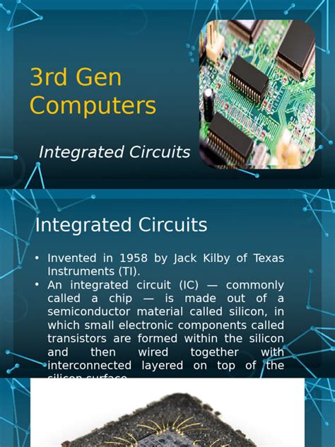 Lesson 8 3rd Gen And 4th Gen Computers Pdf Integrated Circuit Microprocessor