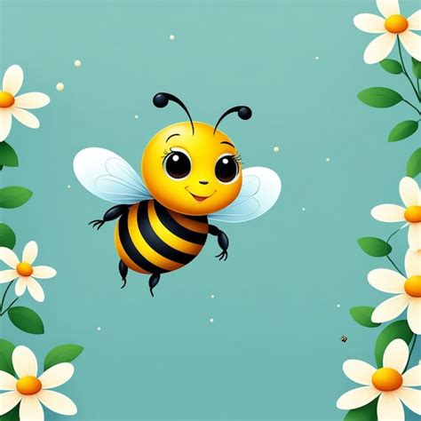 Premium Photo Cute Bee Flying Cartoon Vector Illustration