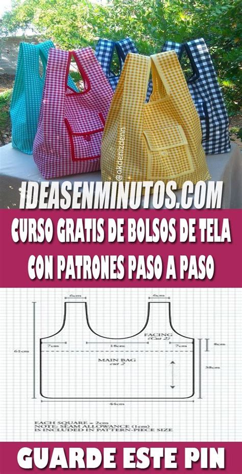 Legendario CURSO GRATIS DE BOLSOS DE TELA CON PATRONES PASO A PASO