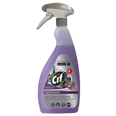 Cif Professional 2 In 1 Cleaner Disinfectant Spray 750ml Branded