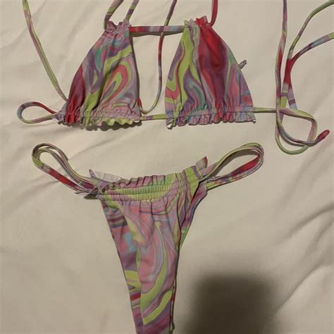 Tiger Mist Womens Pink And Purple Bikinis And Tankini Sets Depop