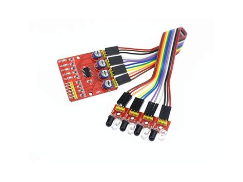 4 Way Infrared Tracing Tracking Module Transmission Line Modules Obstacle Avoidance Car