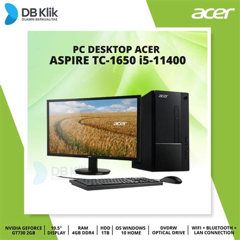 Jual Pc Desktop Acer Aspire Tc I Gb Tb Gt G Dvdrw Windows Shopee
