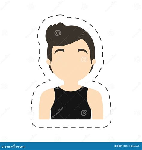 Portrait Character Man Male Stock Illustration Illustration Of