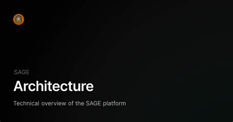 Architecture Sage Docs