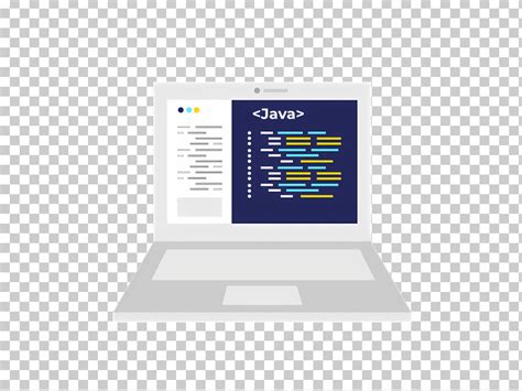 Java Laptop With Java Code Png Clipart Code Development Java