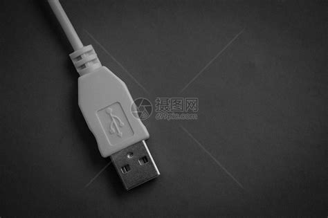 USB 黑白电缆高清图片下载 正版图片321756049 摄图网