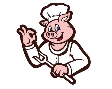 Pig Chef Svg Pig Logo Pig Cartoon Character Eps Pig Png Chef Icon