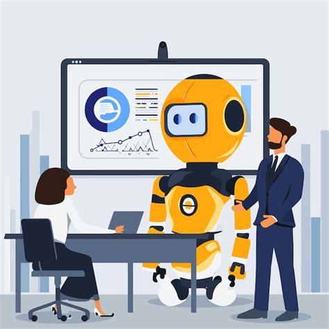 Robot De Inteligencia Artificial Vector Premium