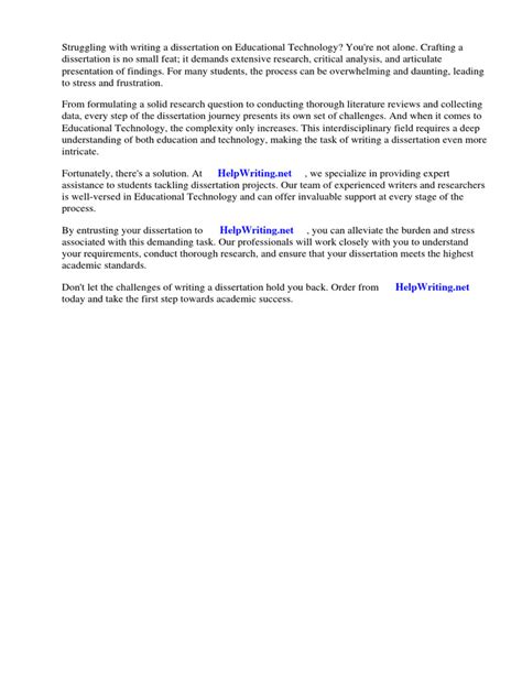 Dissertation Educational Technology Pdf Educational Technology Thesis