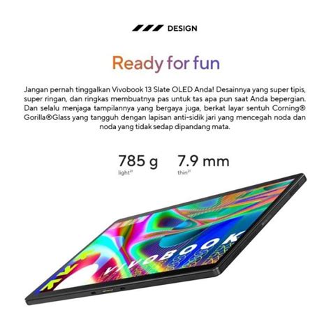 Jual Asus Vivobook 13 Slate Oled T3300ka Oled621 Black Intel