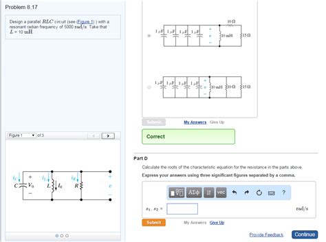 Solved Problem Design A Parallel RLC Circuit See Chegg