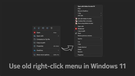 How To Revert To The Old Right Click Menu In Windows