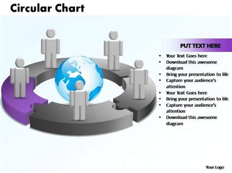PowerPoint Templates Circular Chart With Globe Ppt Template