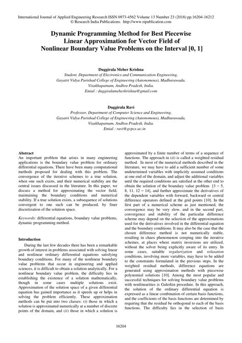pdf dynamic programming method for best piecewise linear