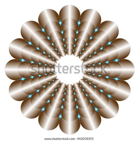 Variations Circular Background Center Shrinking Objects Stock Vector