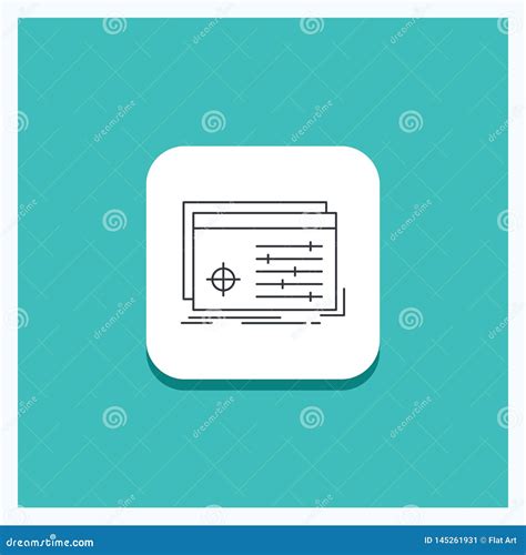 round button for file object processing settings software line icon