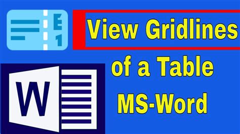 VIEW GRIDLINES OF A TABLE IN MS WORD YouTube