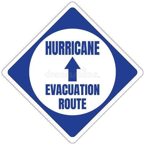 Muestra De La Ruta De La Evacuación Del Huracán Stock De Ilustración