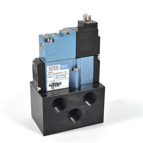 Distributeur pneumatique à tiroir series MAC Valves actionné par solénoïde à commande