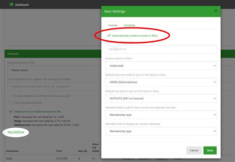 Invoice Settings For Xero Sporty Online Support Centre