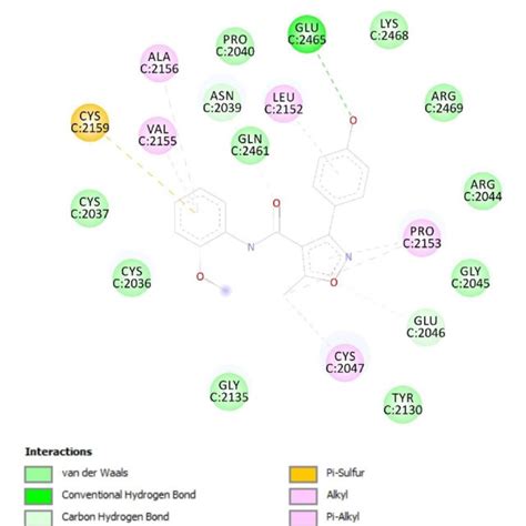 Binding Interactions Of Compound B2 With Cox 1 3n8x Download
