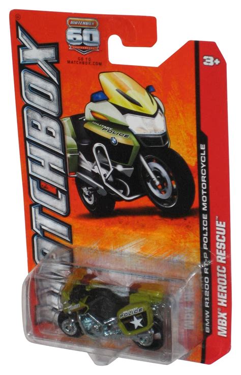 Matchbox Mbx Heroic Rescue 2012 Green Bmw R1200 Rt P Police