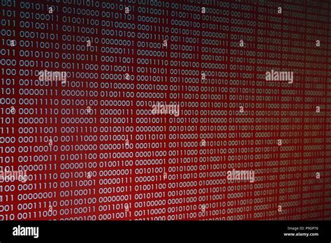 Red Binary Code Numbers Information Data Bit Background With Ransom