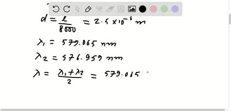 Solved Two Closely Spaced Wavelengths Of Light Are Incident On A