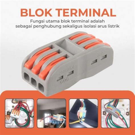 Jual G Terminal Block Konektor Sambungan Kabel Listrik 1pcs Gray Pct