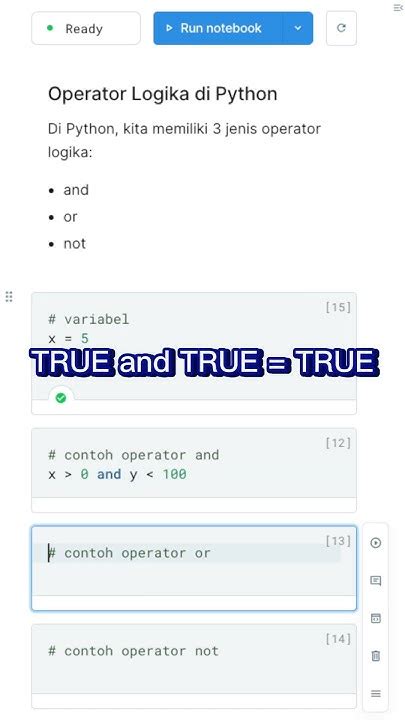Belajar Ekspres Python Ep 7 Operator Logika Di Python Shorts Python Youtube
