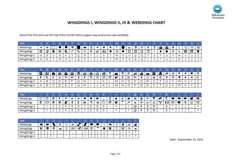 Webdings Symbols Chart Webdings Symbols Chart