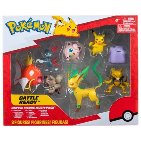 Wicked Cool Toys Pokemon Battle Figure Scorbunny Grookey Sobble Pikachu Jigglypuff Cubone