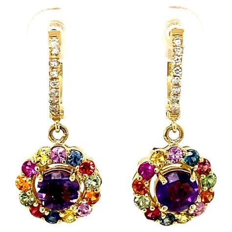 Kiki Mcdonough 18 Carat Yellow Gold Green Amethyst Drop Earrings At