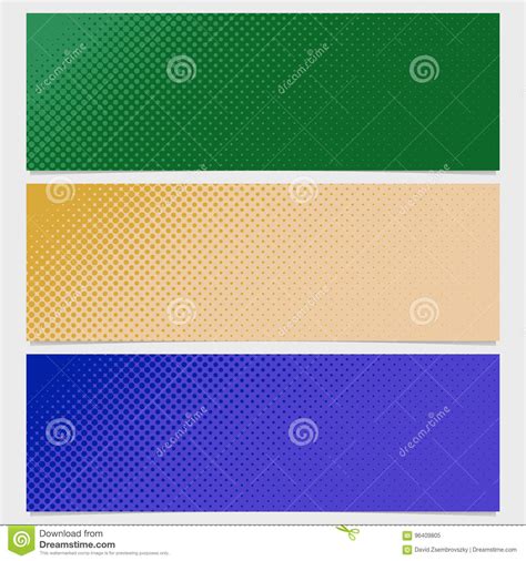 Halftone Dot Pattern Banner Background Vector Graphic From Circles In Varying Sizes