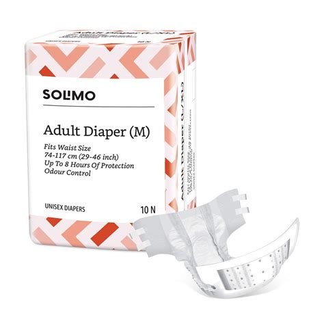 Buy Amazon Brand Solimo Adult Diapers 10 Count Medium Waist
