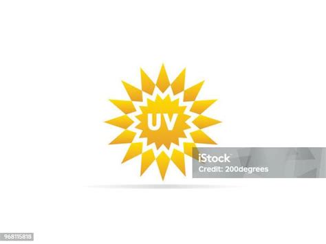Sun 로고 기호 자외선 Uv 방사선 아이콘 벡터 일러스트 레이 션 건강한 생활방식에 대한 스톡 벡터 아트 및 기타 이미지