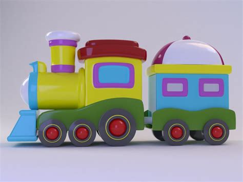 만화 장난감 기차 004 3d 모델 7 Blend Fbx Unknown Obj Free3d