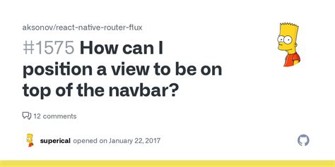 How Can I Position A View To Be On Top Of The Navbar · Issue 1575